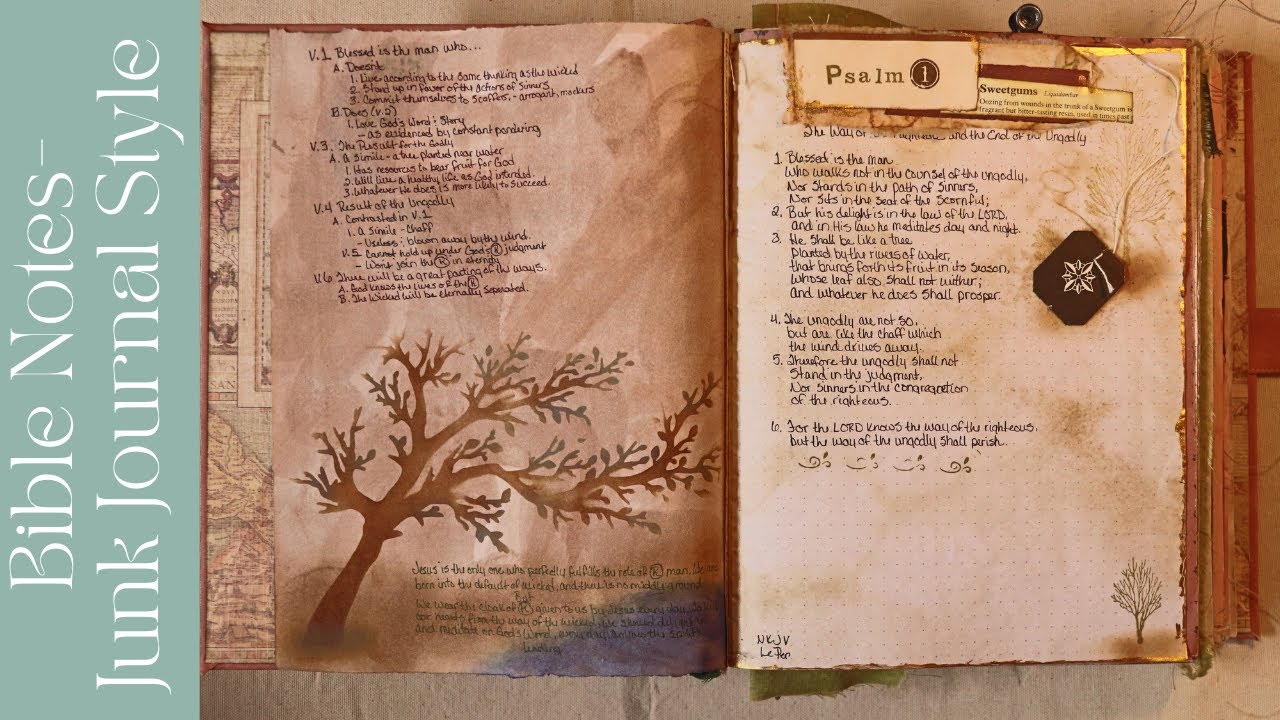 Junk Journal Psalm 1 With Me #junkjournalideas #biblejournaling # ...