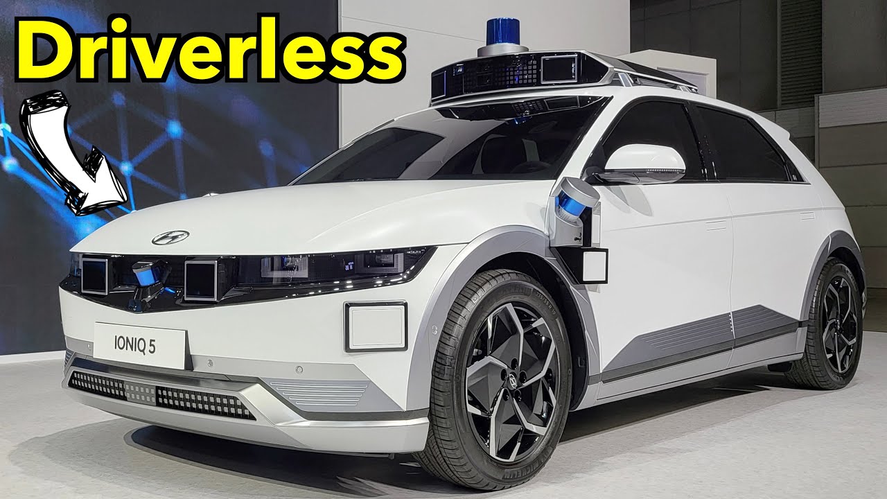 Driverless IONIQ 5 robotaxi & IONIQ 6 Prophecy concept MOVING in real ...