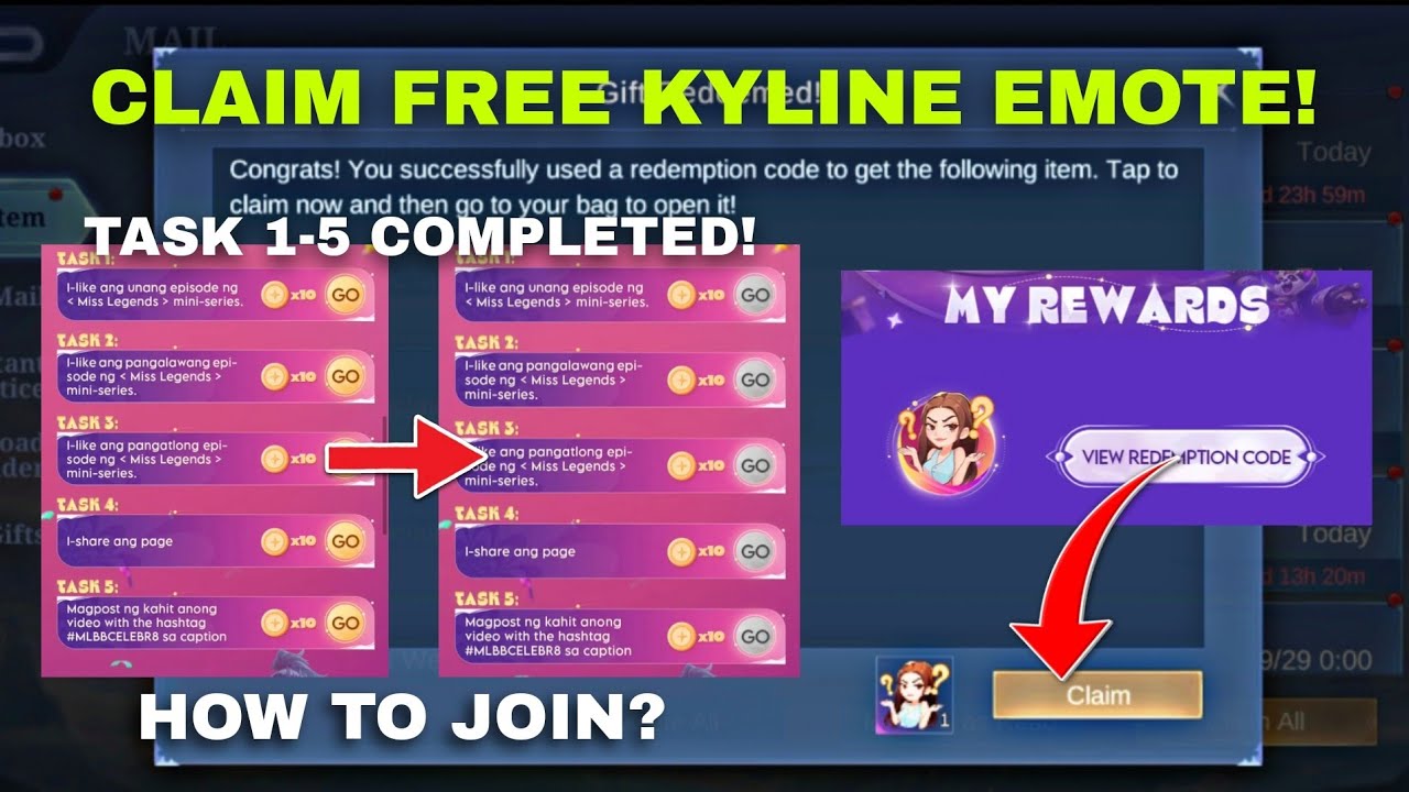 HOW TO GET KYLINE EMOTE "YUN NA YON?" FOR FREE! MOBILE LEGENDS BANG ...
