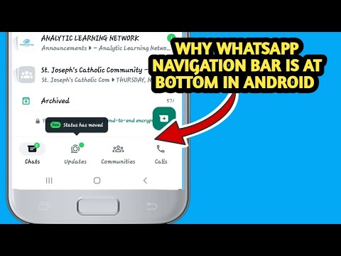 Why WhatsApp Navigation Bar Is At Bottom in Android (Whatsapp ...