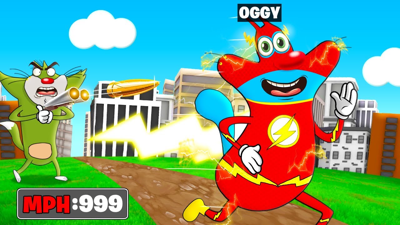 Roblox Oggy Upgrade To Fastest Flash With Jack In Super Hero Tycoon ...