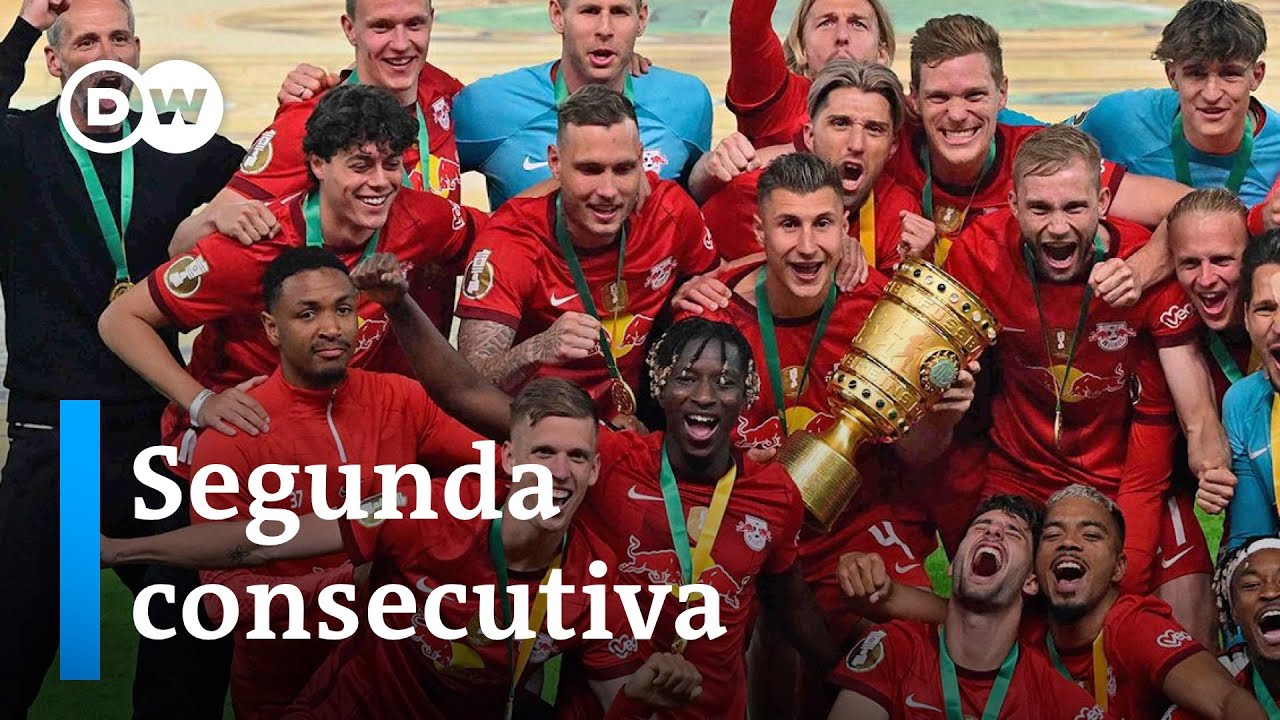 Leipzig levanta la copa alemana tras derrotar a Fráncfort - YouTube