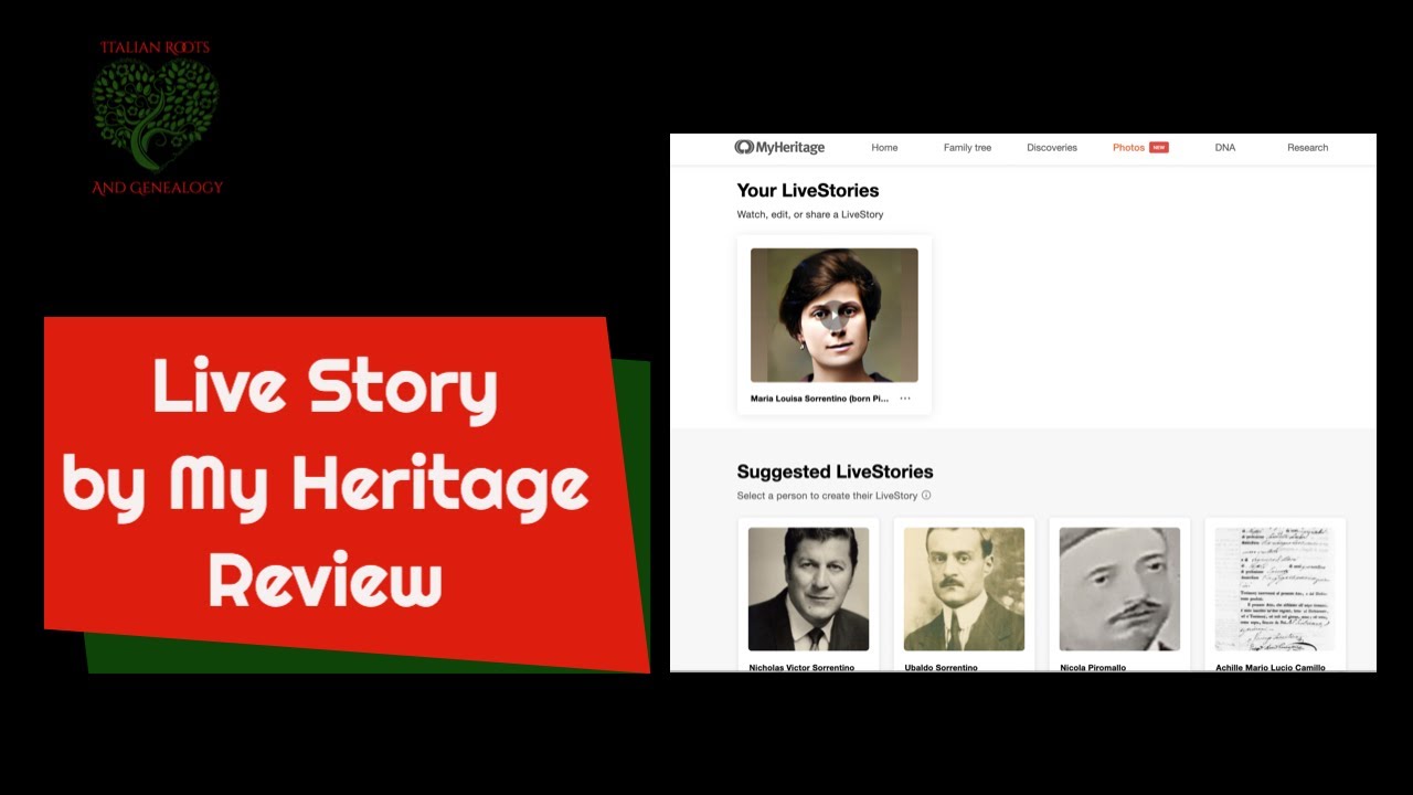 My Heritage Live Story Review@ItalianRootsandGenealogy - YouTube