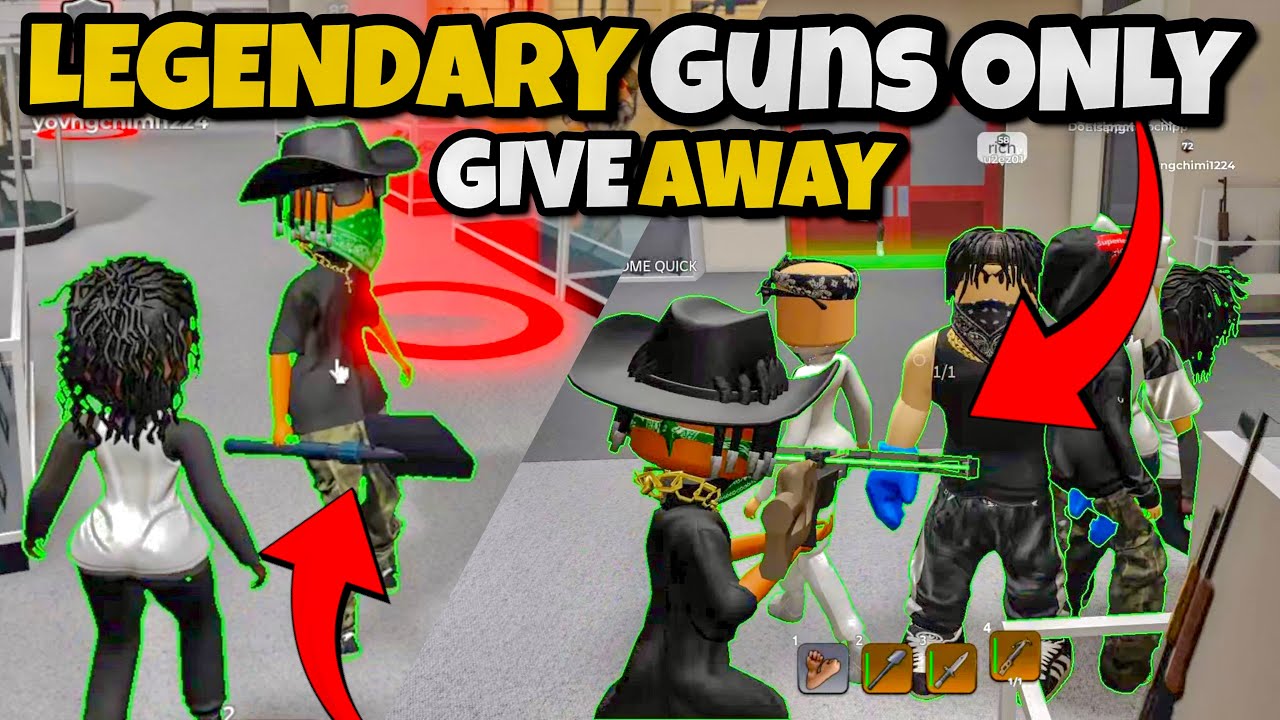💎 GIVING AWAY LEGENDARY GUNS IN ROBLOX BLOCKSPIN🔫💸 - YouTube