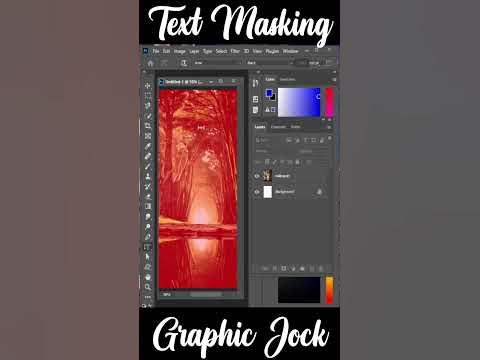 Text masking in photoshop | Text masking | Photoshop tutorial #shorts ...