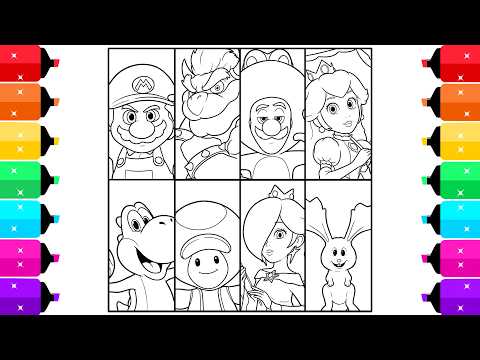 Super Mario Galaxy Movie Coloring Pages | Coloring Super Mario Main Characters