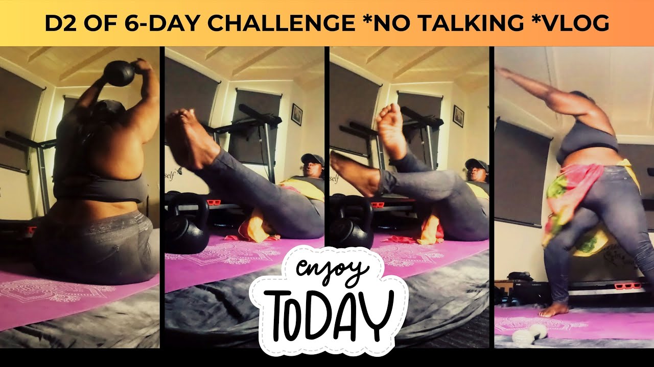 DAY 2 OF 6 UPPER-BODY ASMR FITNESS ROUTINE + ABS & DEEP SQUAT (no ...