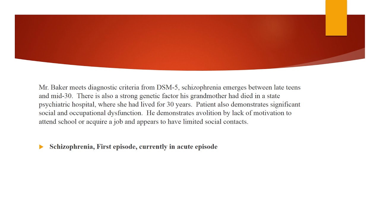 Anna Tabet Case Study Schizophrenia - YouTube