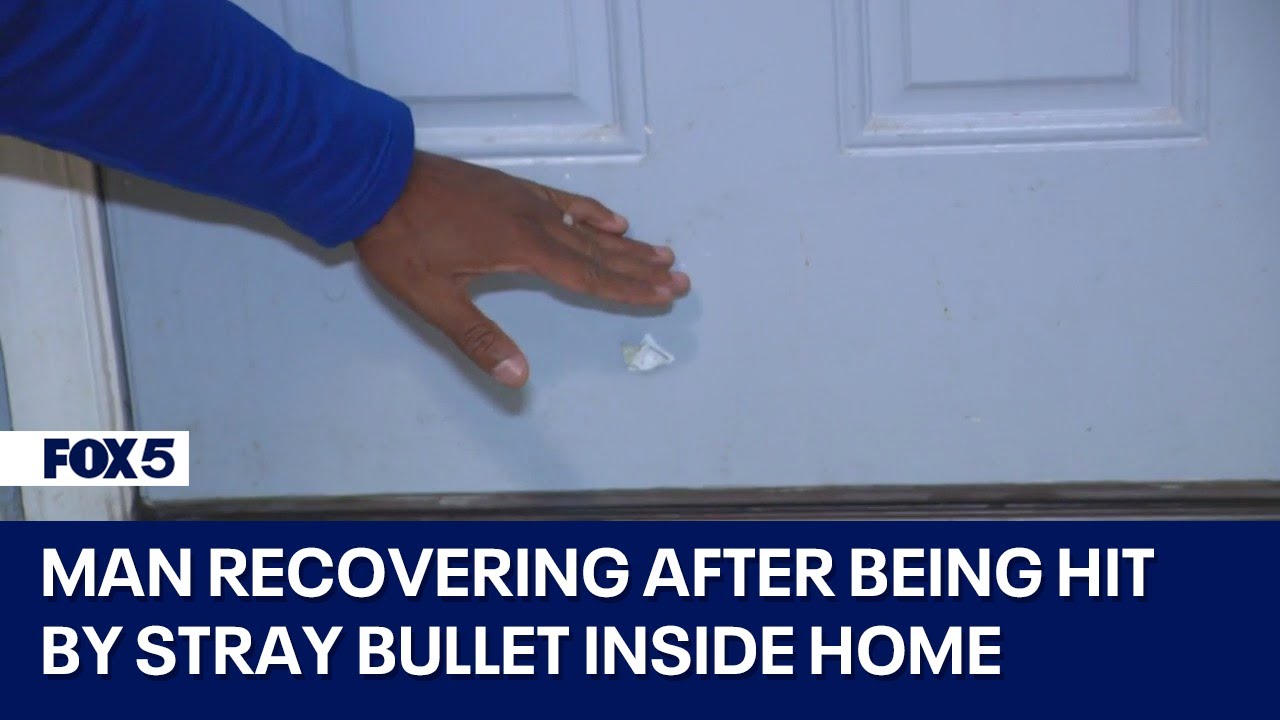 Man recovering after being hit by stray bullet inside home - YouTube