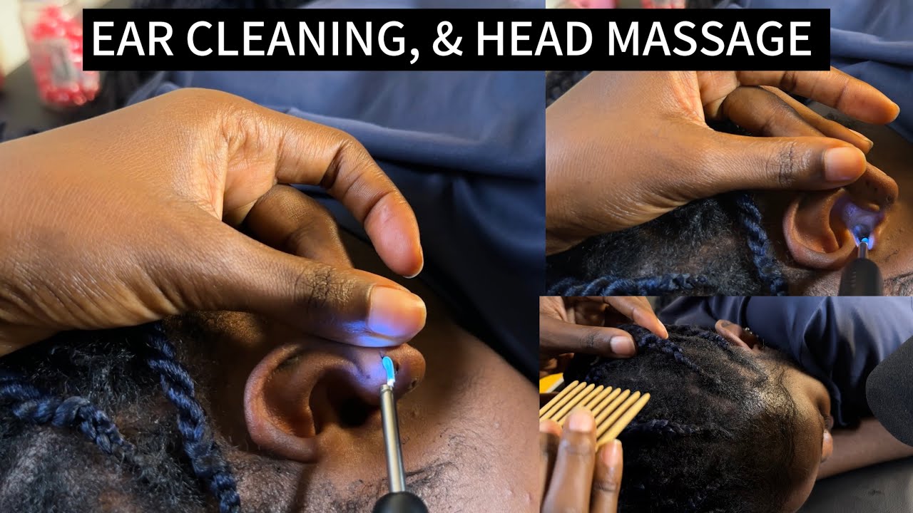 Professional Ear Cleaning ASMR with Camera Head Scratching, Ear Massage ...