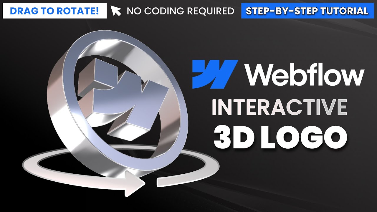 How to Add a 3D Logo or 3D model to Your Webflow Site - YouTube