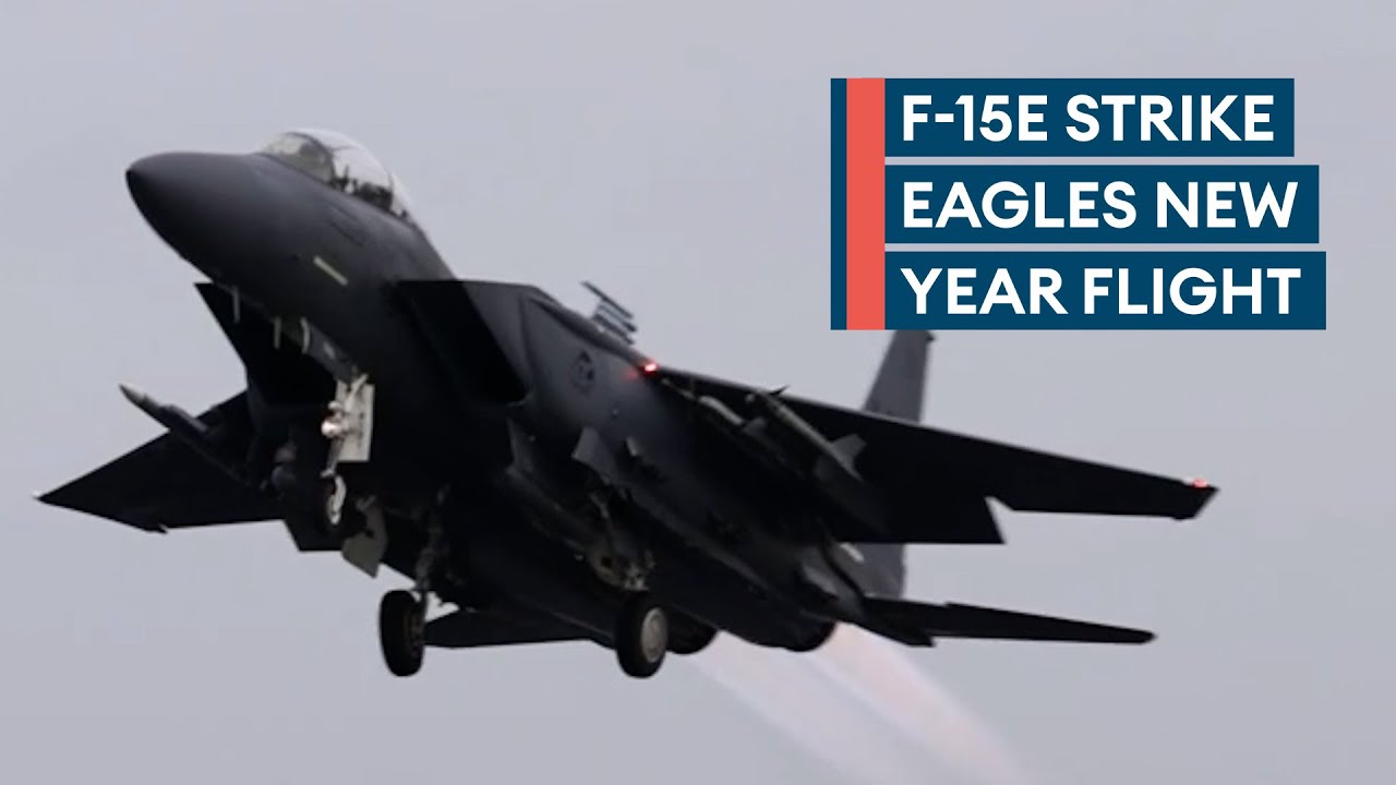 US F-15E fighter jets make first flights of 2023 from British base ...