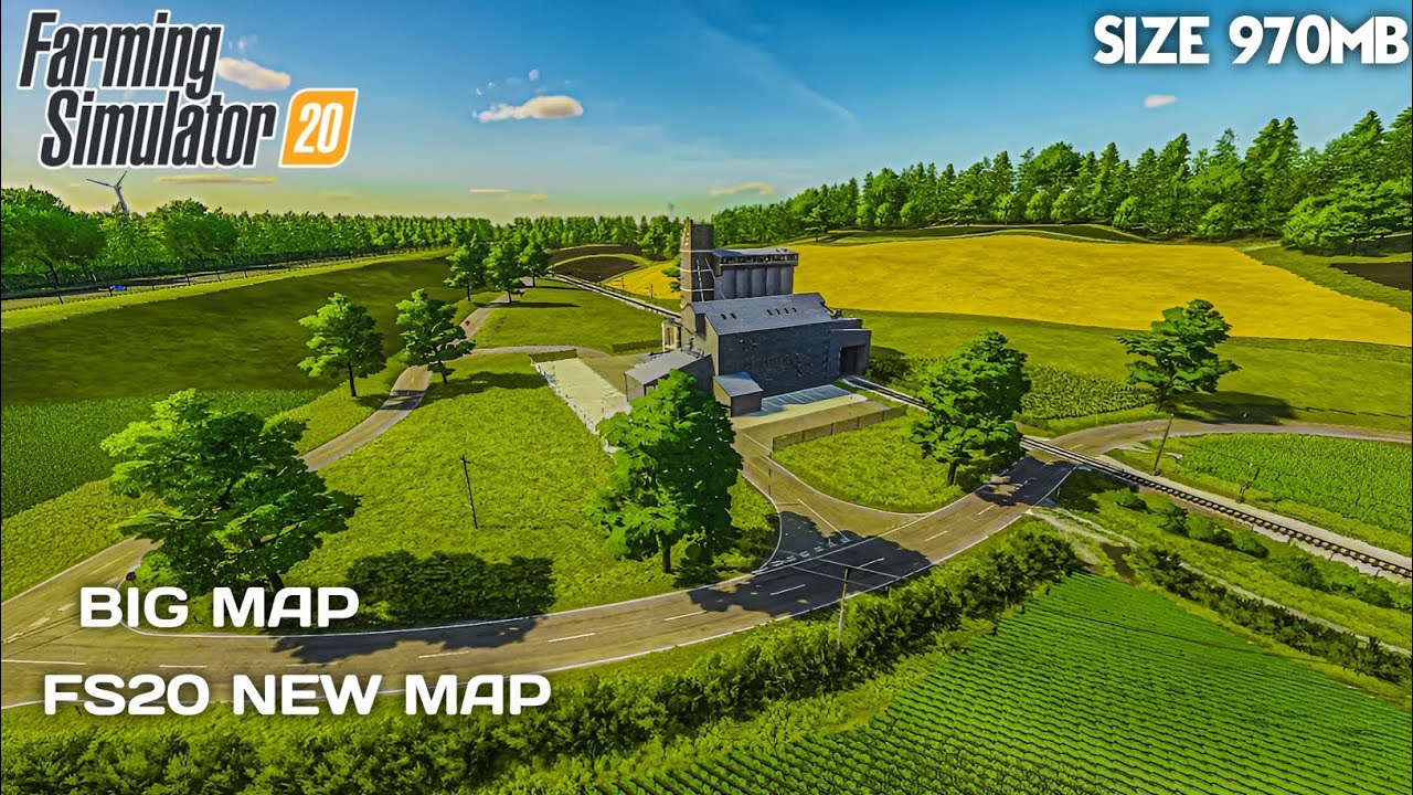 FS20 New map mod | New big map | Size only 970mb | Farming Simulator 20 ...