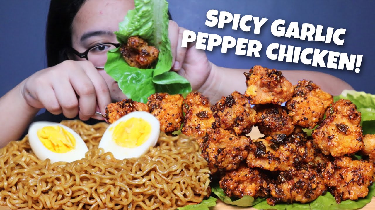 SPICY GARLIC PEPPER FRIED CHICKEN + SWEET & SPICY PANCIT CANTON! PINOY ...