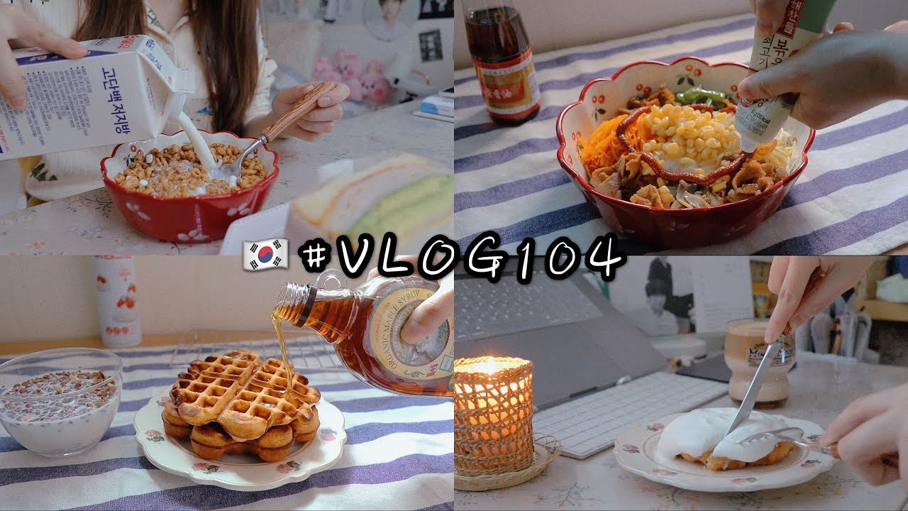 韩国vlog 一日两餐 留学生独居生活 被网课支配的一周 一人食治愈料理 104 Youtube