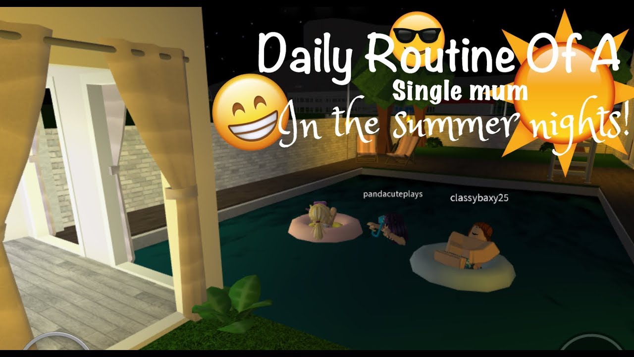 Daily Family Routine Single Mum(Bloxburg Roblox RolePlay) - YouTube