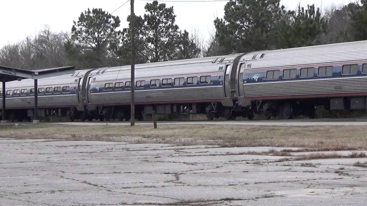 Amtrak PO80 GE P42DC Petersburg Va at 1:46 PM on 2-2-2016 - YouTube