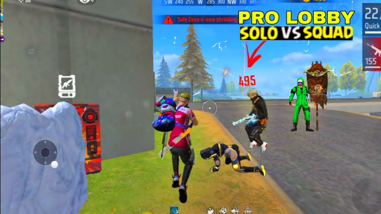 SOLO VS SQUAD | PRO LOBBY IN MATCH | FREE FIRE NEW VIDEO | FREE FIRE ...