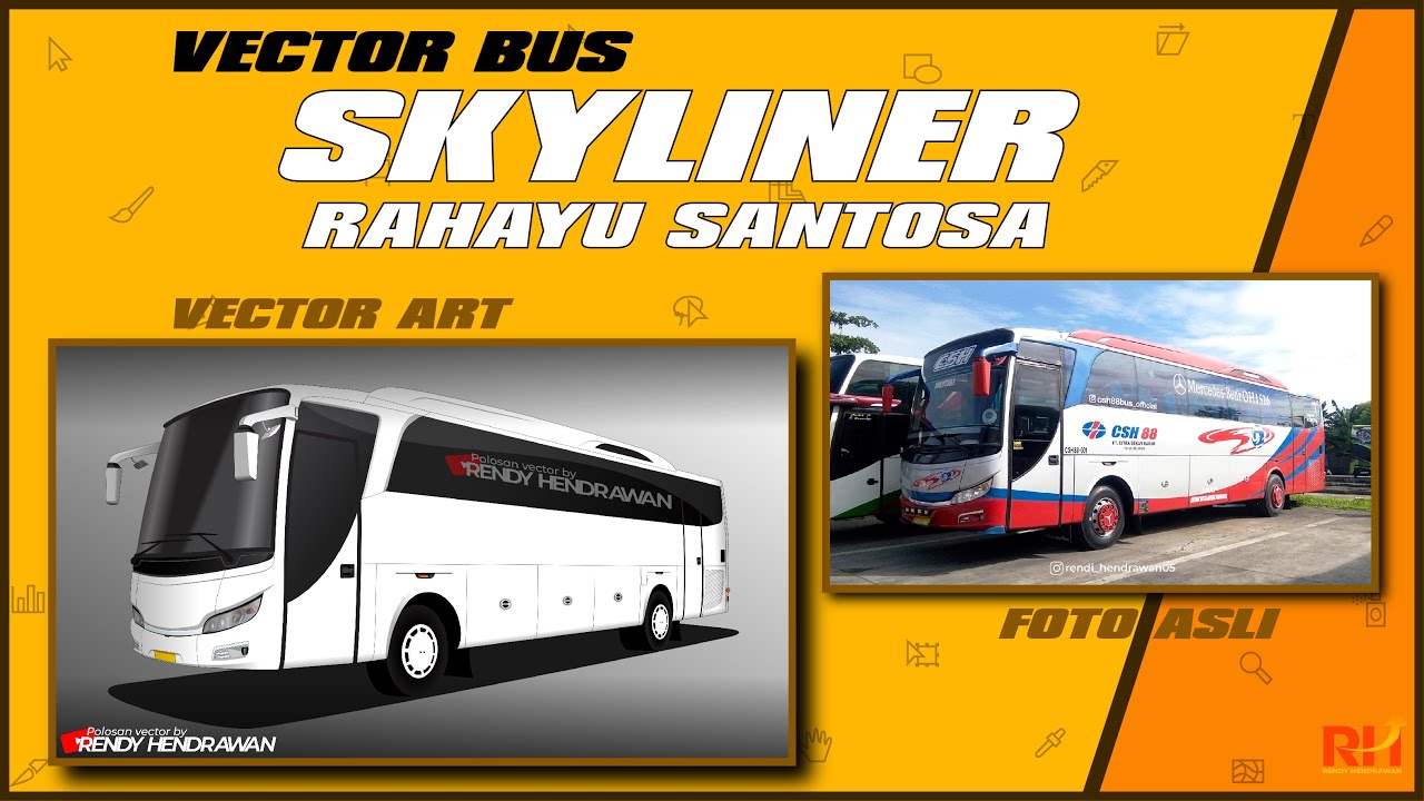 Free polosan vector bus Skyliner Rahayu Santosa [samping] - YouTube