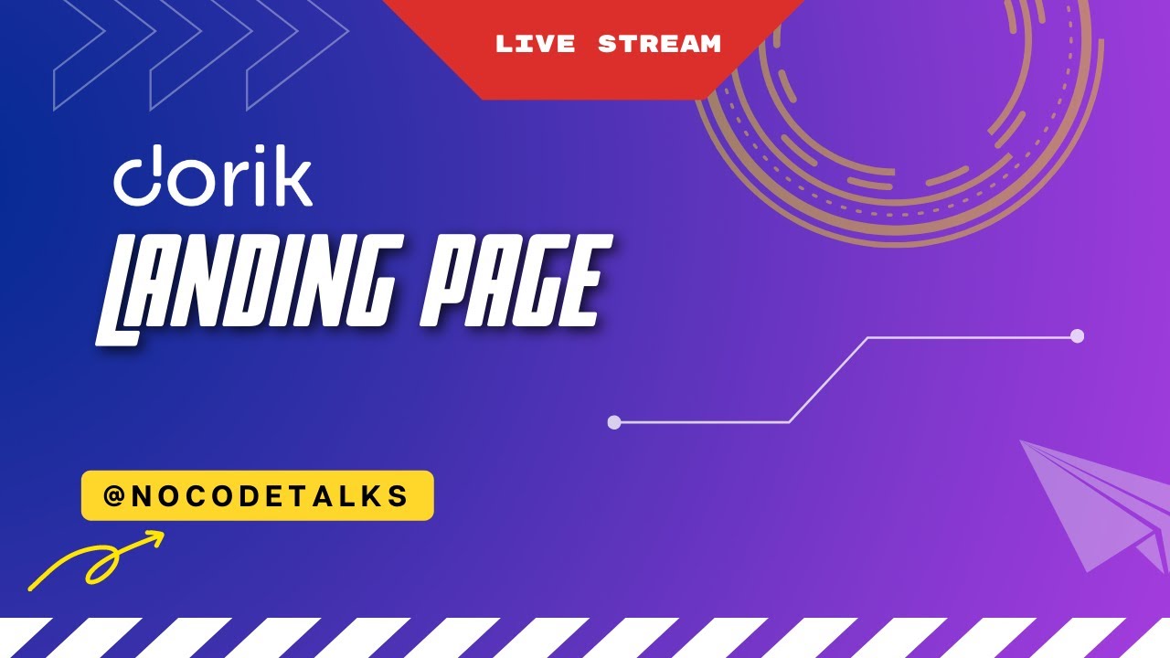 Create Landing page without ANY CODE | Dorik | NoCodeTalks - YouTube