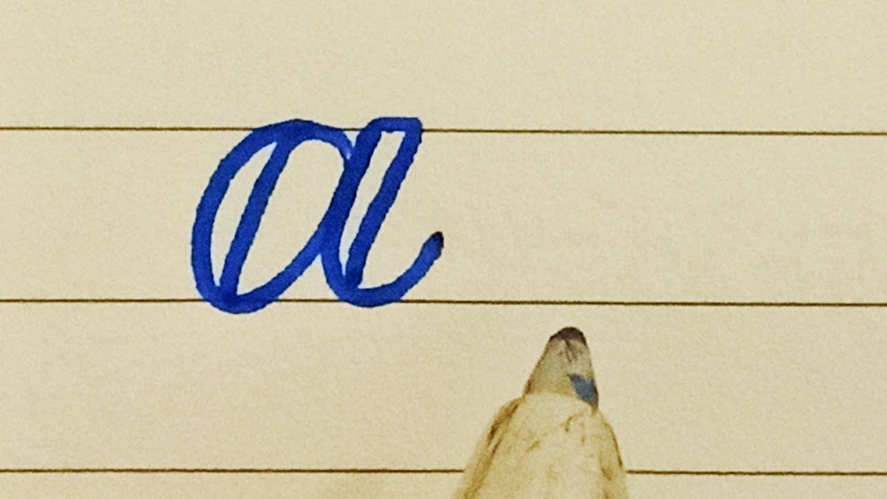 How to Write Faux(Fake) Calligraphy with a pen | Small letter cursive ...