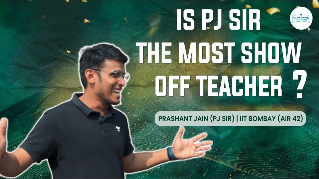Is PJ Sir the Most Show Off Teacher ? | Fun Video | Prashant Jain - YouTube