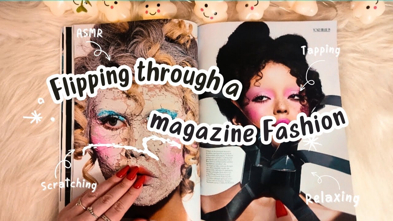 ASMR Flipping Through Scratching Tapping a Fashion magazine 2024 ...