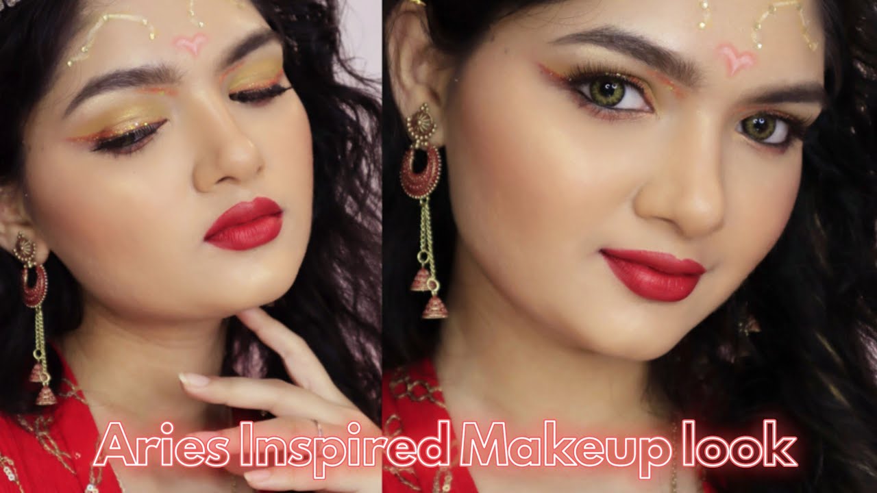 Aries ♈ inspired Makeup look | zodiac sign series | Mansi Prakash - YouTube