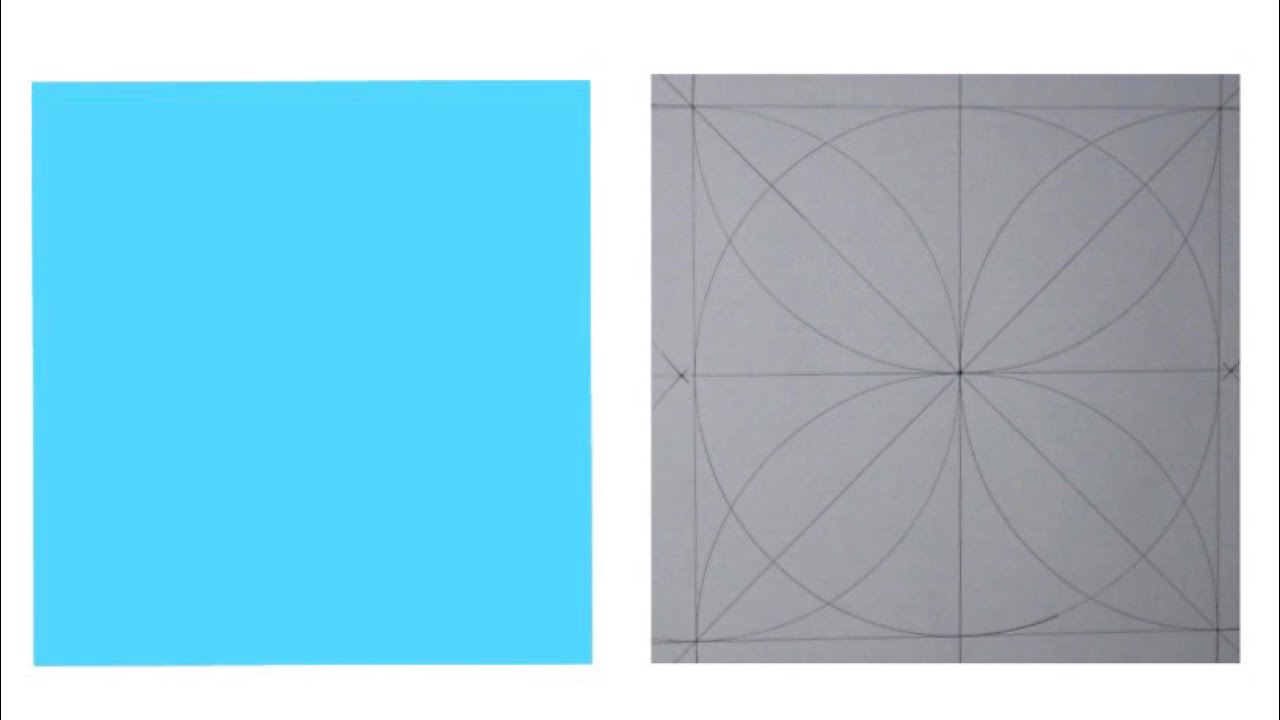 How to draw a square with ruler and compass - Geometry pattern basics ...