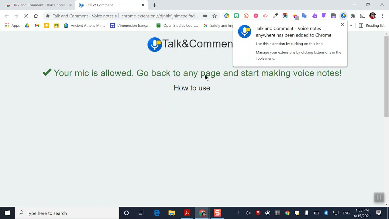 Installing the Talk and Comment extension - YouTube