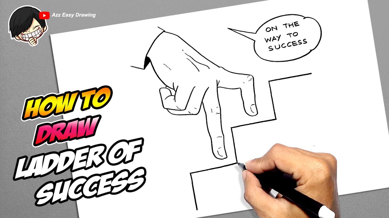 How to draw Ladder of Success - YouTube