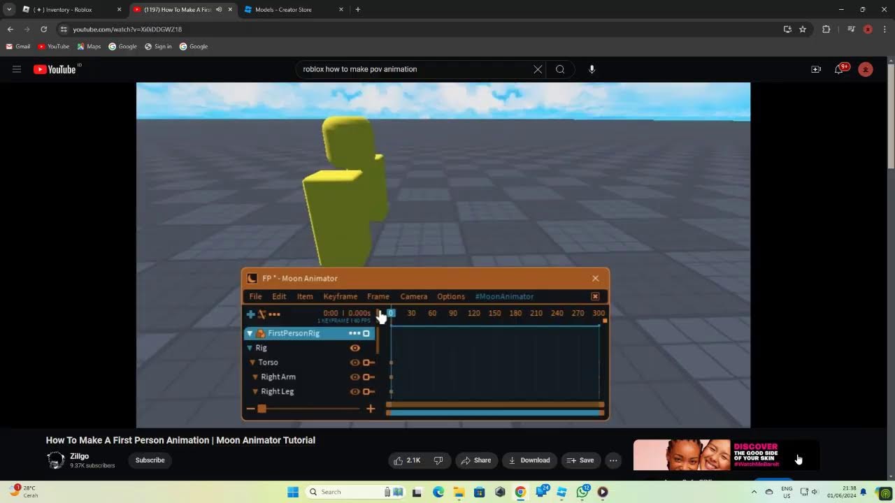 make animation in roblox studio for the first time - YouTube