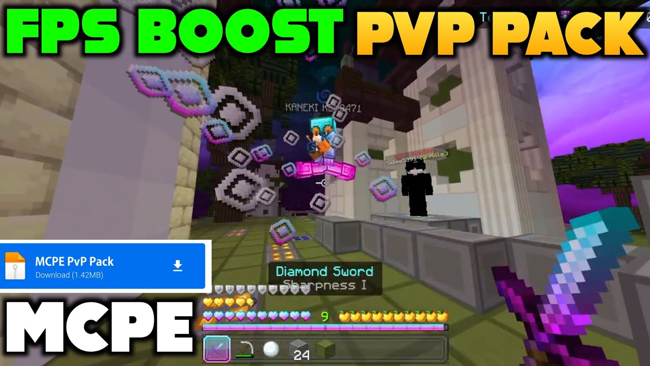 Best Mcpe PvP pack 1.19 ! | Fps boost ! Mcpe pvp pack texture pack ...