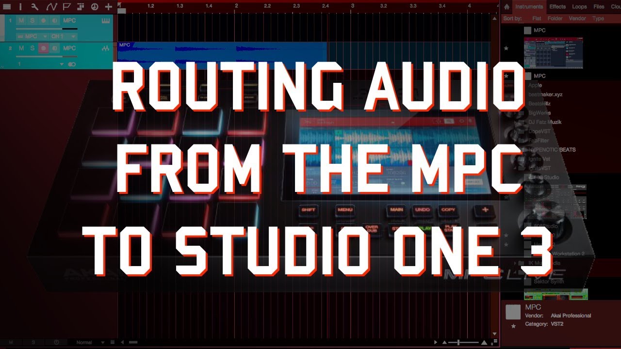 How to route audio from the MPC Live to Studio One 3 - YouTube