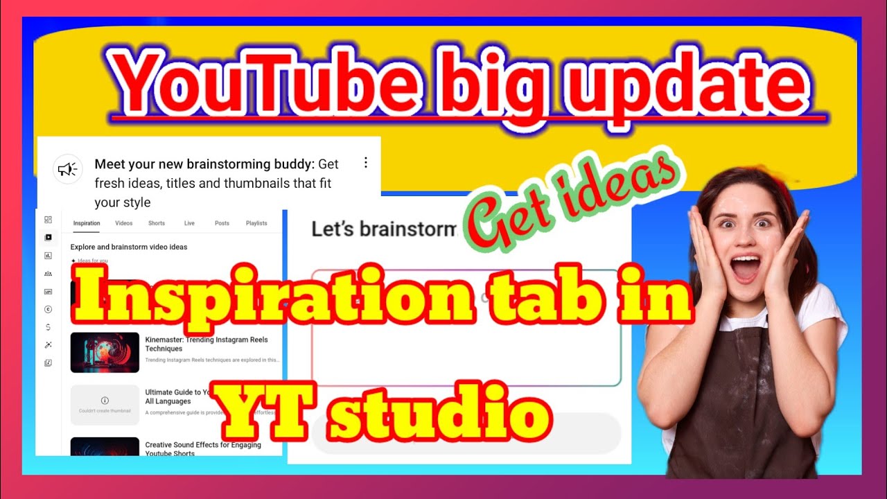What is Inspiration tab in YT studioapp - YouTube