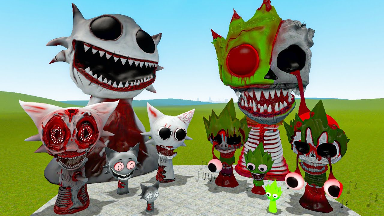 ALL PHASES OF LIME SPRUNKI VS ALL PHASES OF HORROR WENDA (WHITE ...