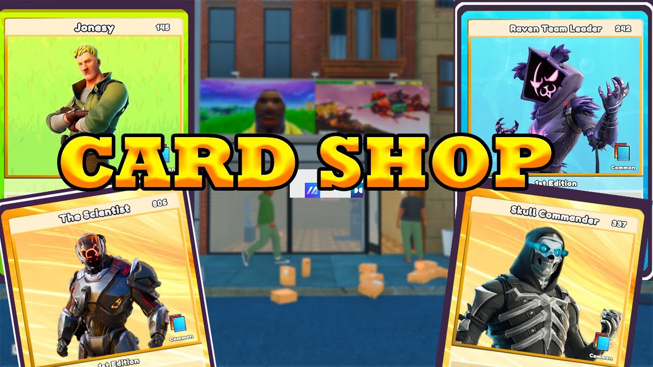 Opening a FORTNITE CARD SHOP - YouTube