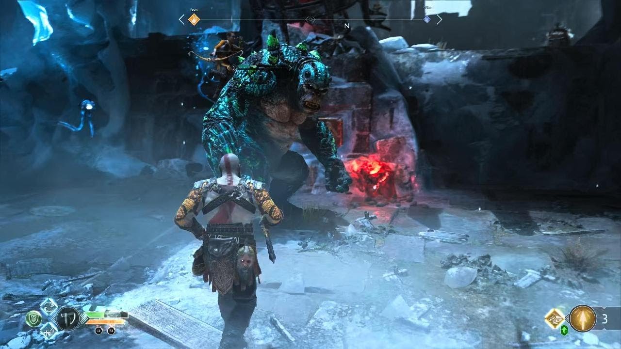 God of War fighting Fierce Ogre PS5 - YouTube