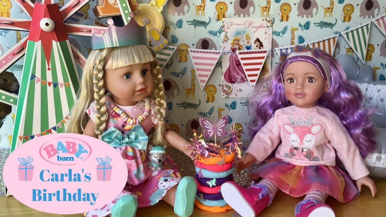 Baby Born Carla Doll Birthday Celebration | Doll Pretend Play - YouTube