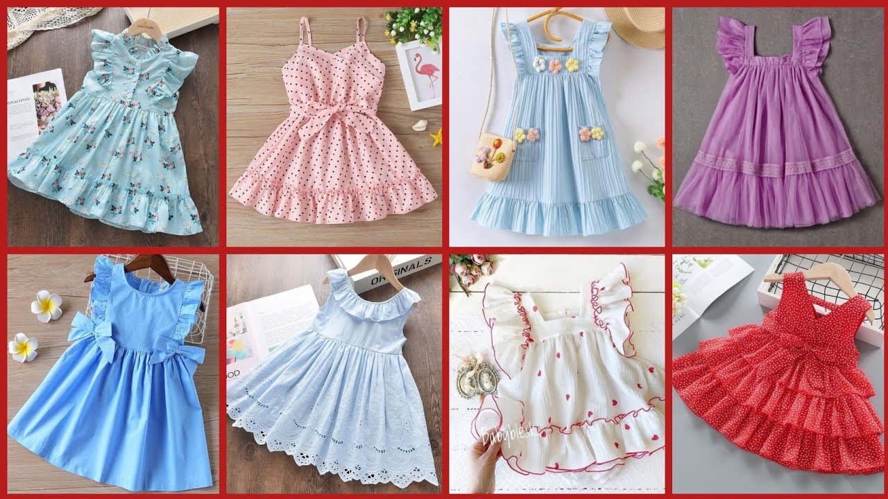 new cotton simple baby frock designs | Kids frock designs #frockdesgins ...