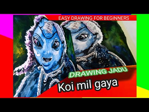 How To Draw Jadu|Koi Mil Gaya Jadu Drawing For Beginners|Step By Step ...