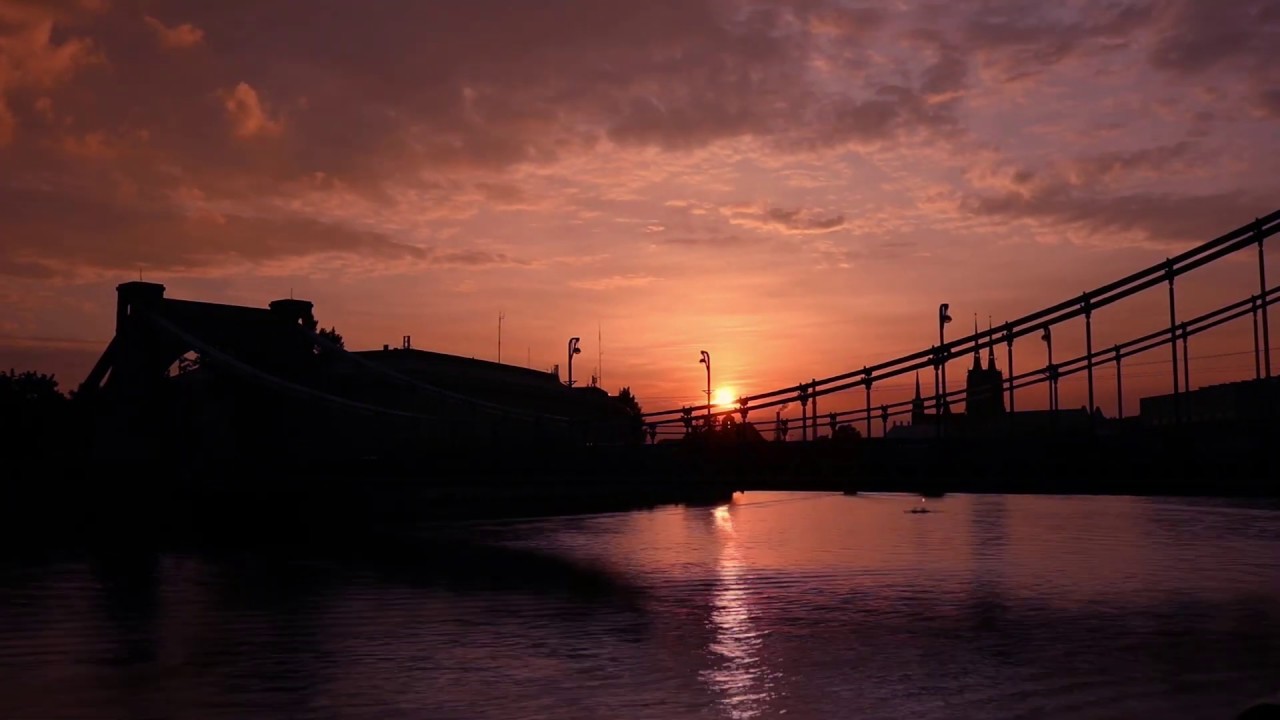 Wrocław | Zachód słońca Most Grunwaldzki | Sunset on the background of ...