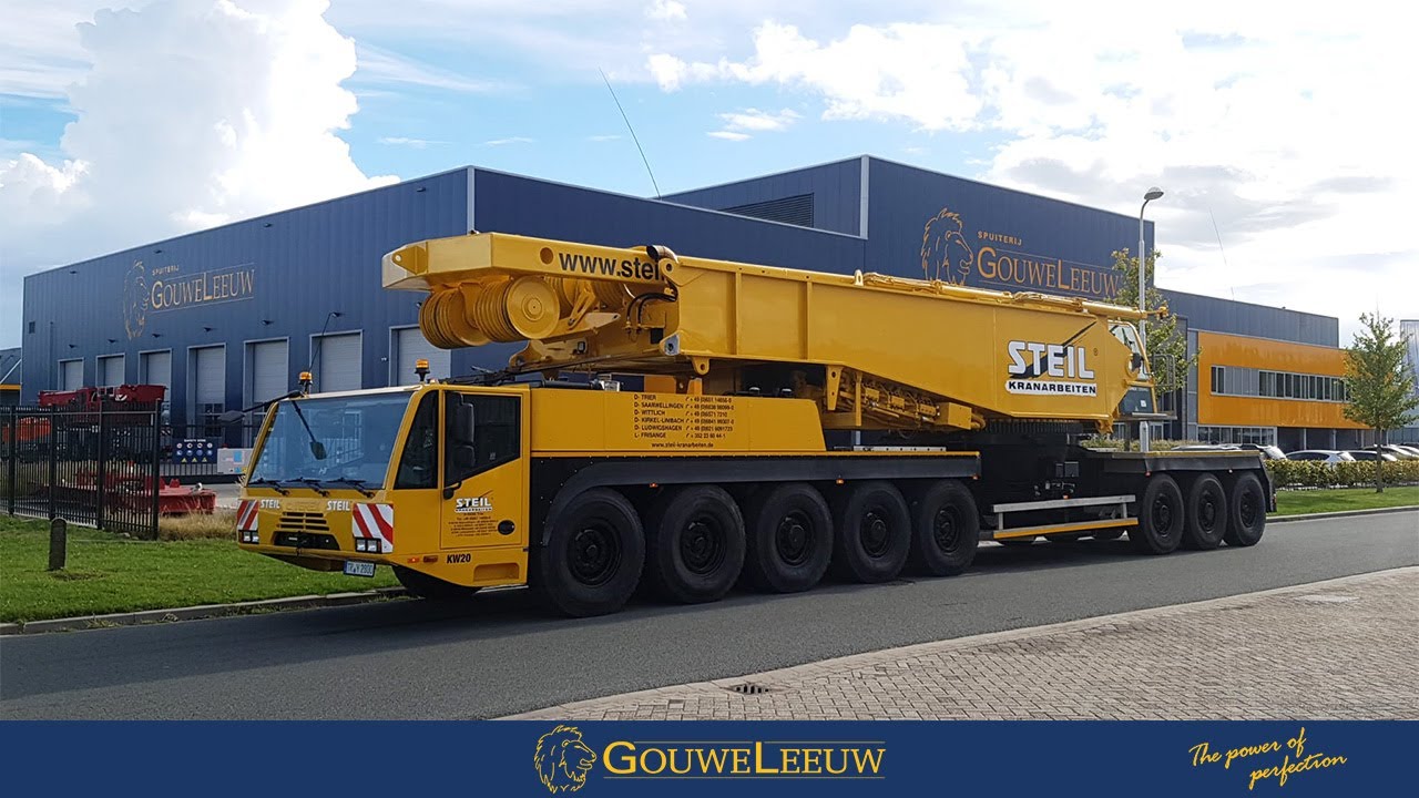 TEREX DEMAG TC 2800-1 | XXL CRANE | Spray painting process | Paint shop ...