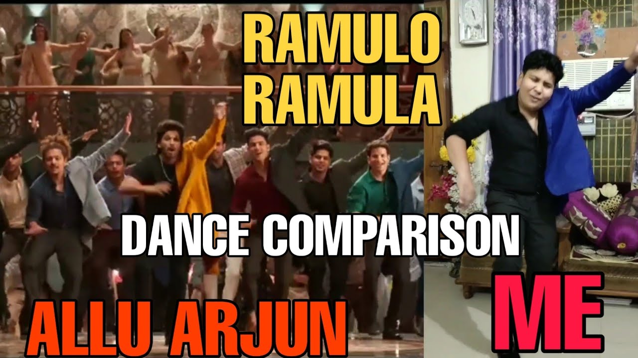 RAMULO RAMULA SONG DANCE COMPARISON WITH ALLU ARJUN SIR | LET'S NACHO ...