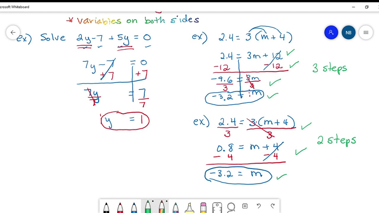 3 Solving Multi-Step Linear Equations - YouTube