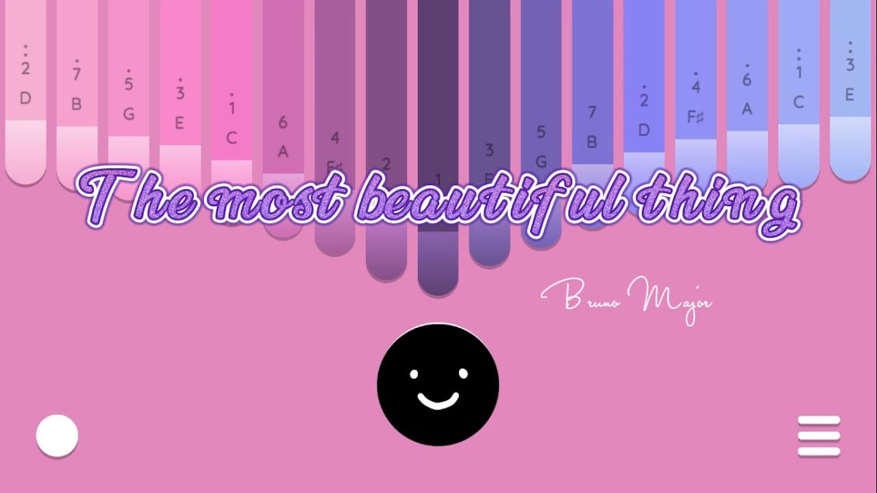 the most beautiful thing by bruno major Kalimba Cover with Easy Tabs ...