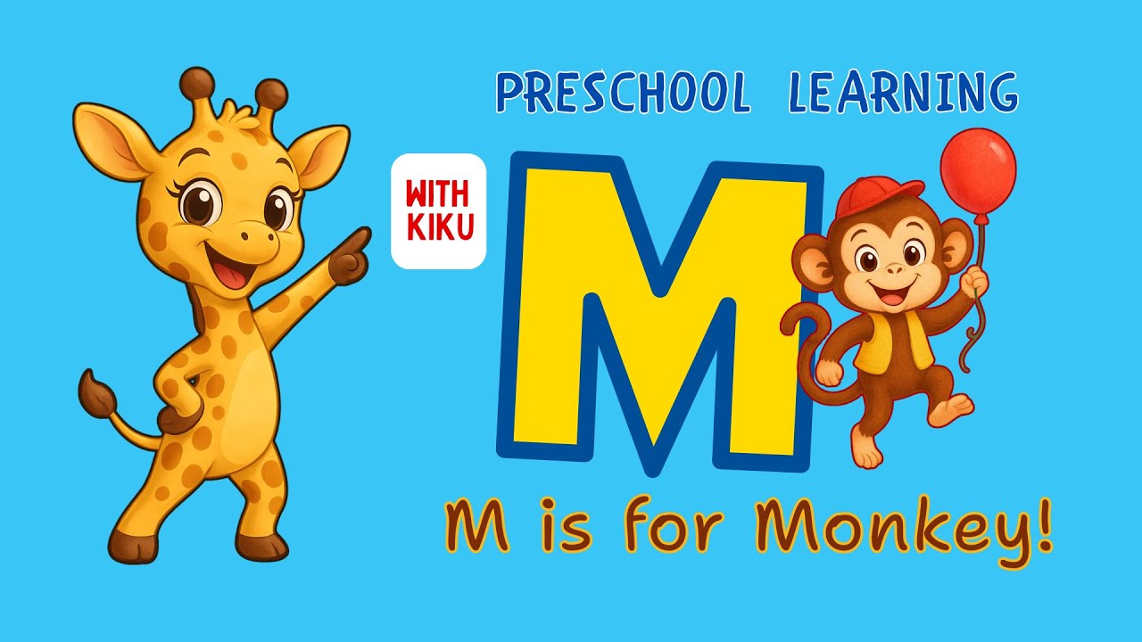 M is for Monkey 🐵 | Learn the Alphabets with Kiku | A-Z Series | ABC ...