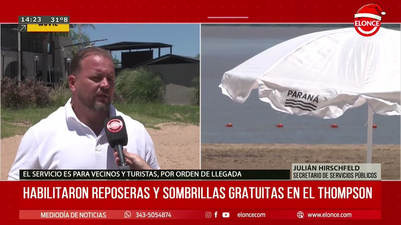 Habilitaron reposeras y sombrillas gratuitas en el Thompson | Elonce.com