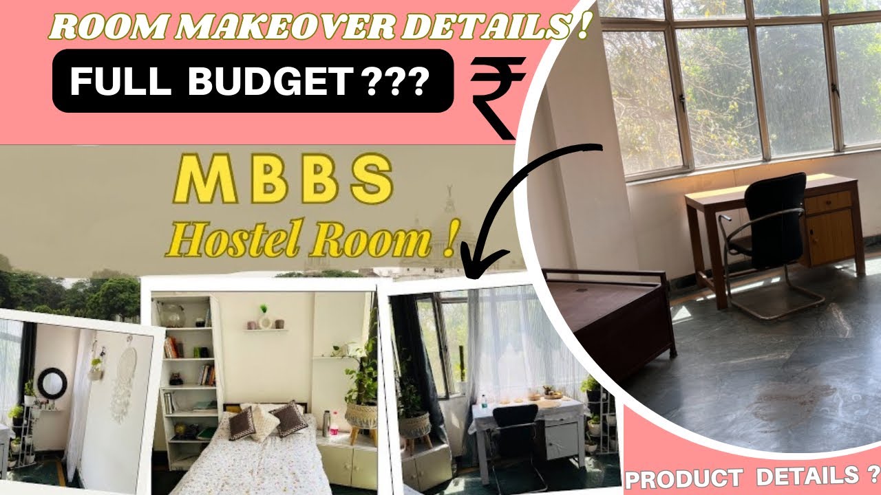 Hostel room makeover under budget ! Product details with prices ! #yt # ...