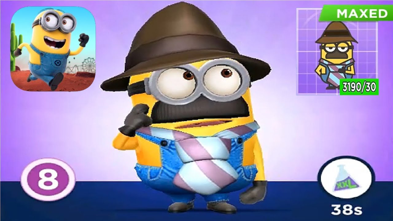 Minion rush Dad minon upgrade RARE costume 1 to MAXED gameplay ...